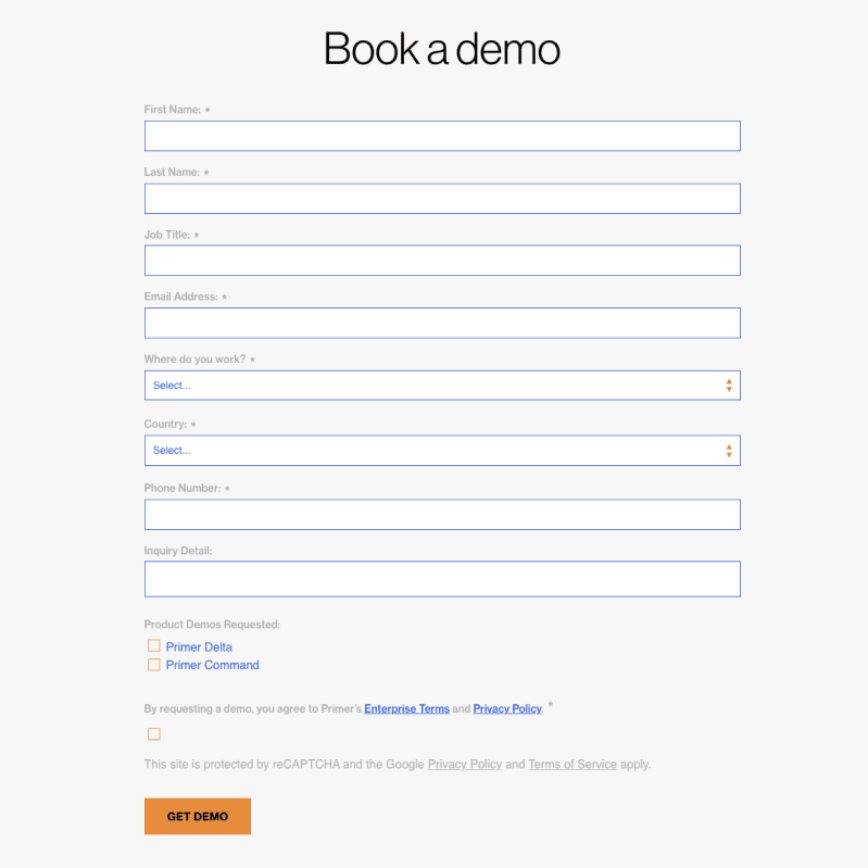 Book A Demo - PrimerAI